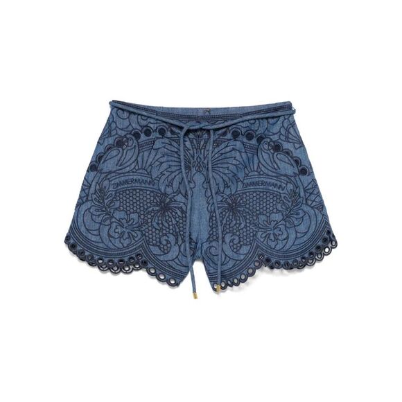 Zimmermann | Shorts | Zimmermann Women Coco Embroidered Denim Shorts ...